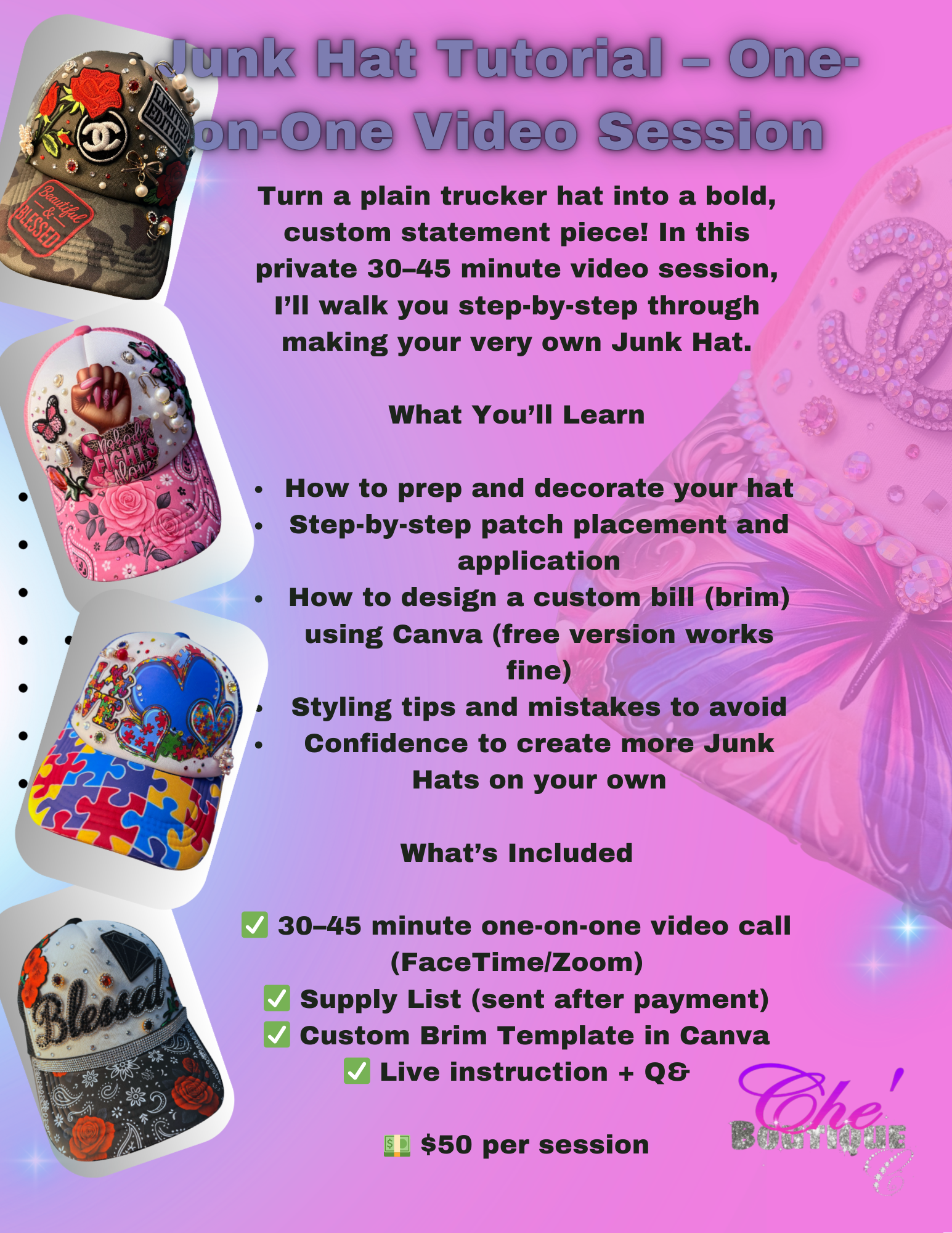 JUNK HAT TUTORIAL – Che' Boutique LLC